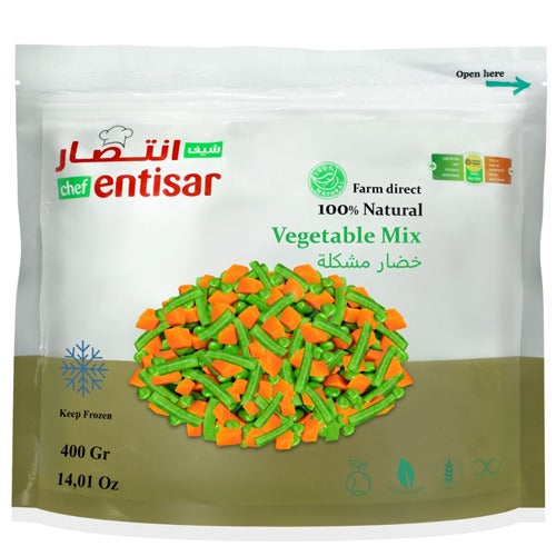 Chef Entisar Frozen Mixed Vegetables IQF- 400g