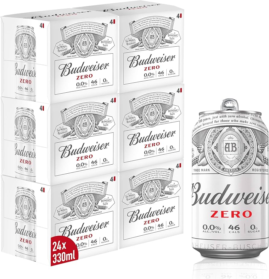 Budweiser Zero Malt Can – Box Of 24 Pieces – 330 Ml