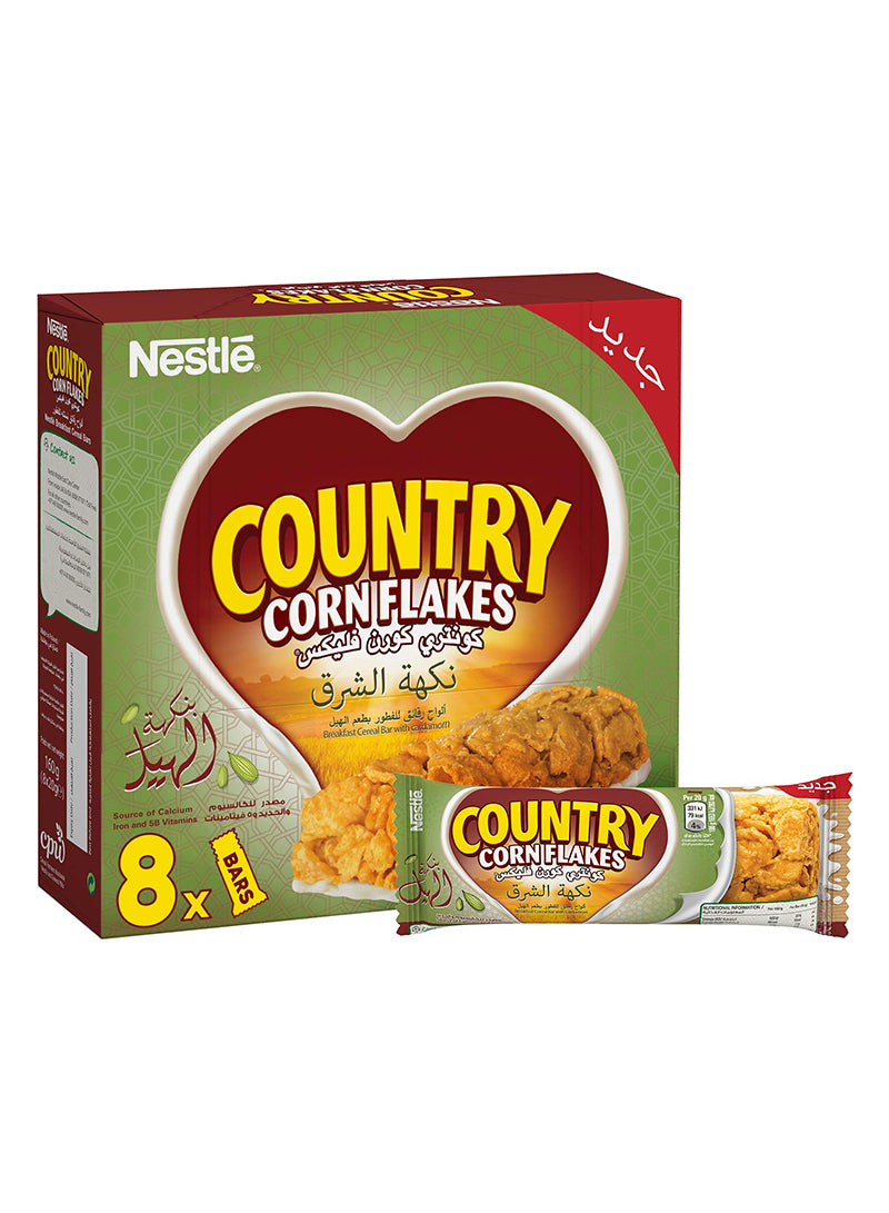 Nestle - Country Corn Flakes With Cardamon – Box of 24 Sachets – 20 G