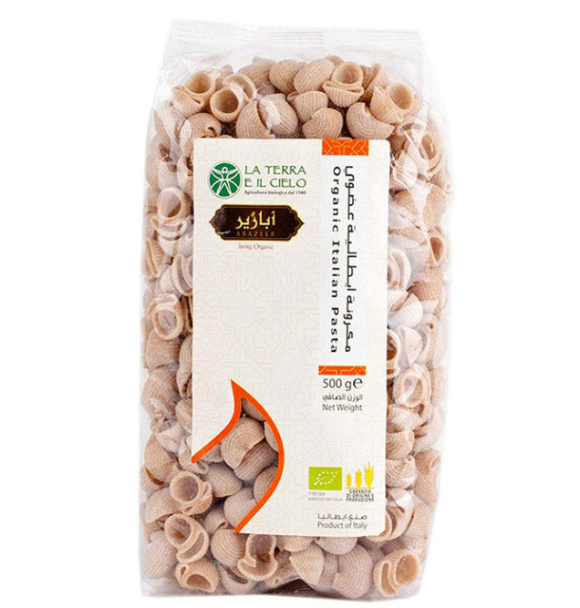 Abazeer - Organic Lumache Pasta Wholemeal - 500g